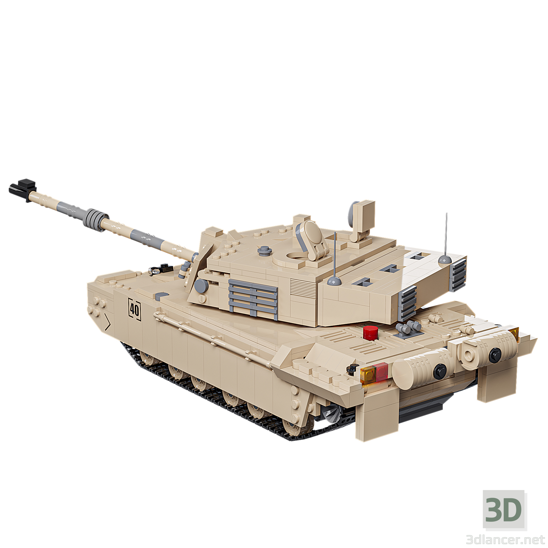 Modelo 3d Tanque Challenger 2 Lego | 88062 | 3dlancer.net