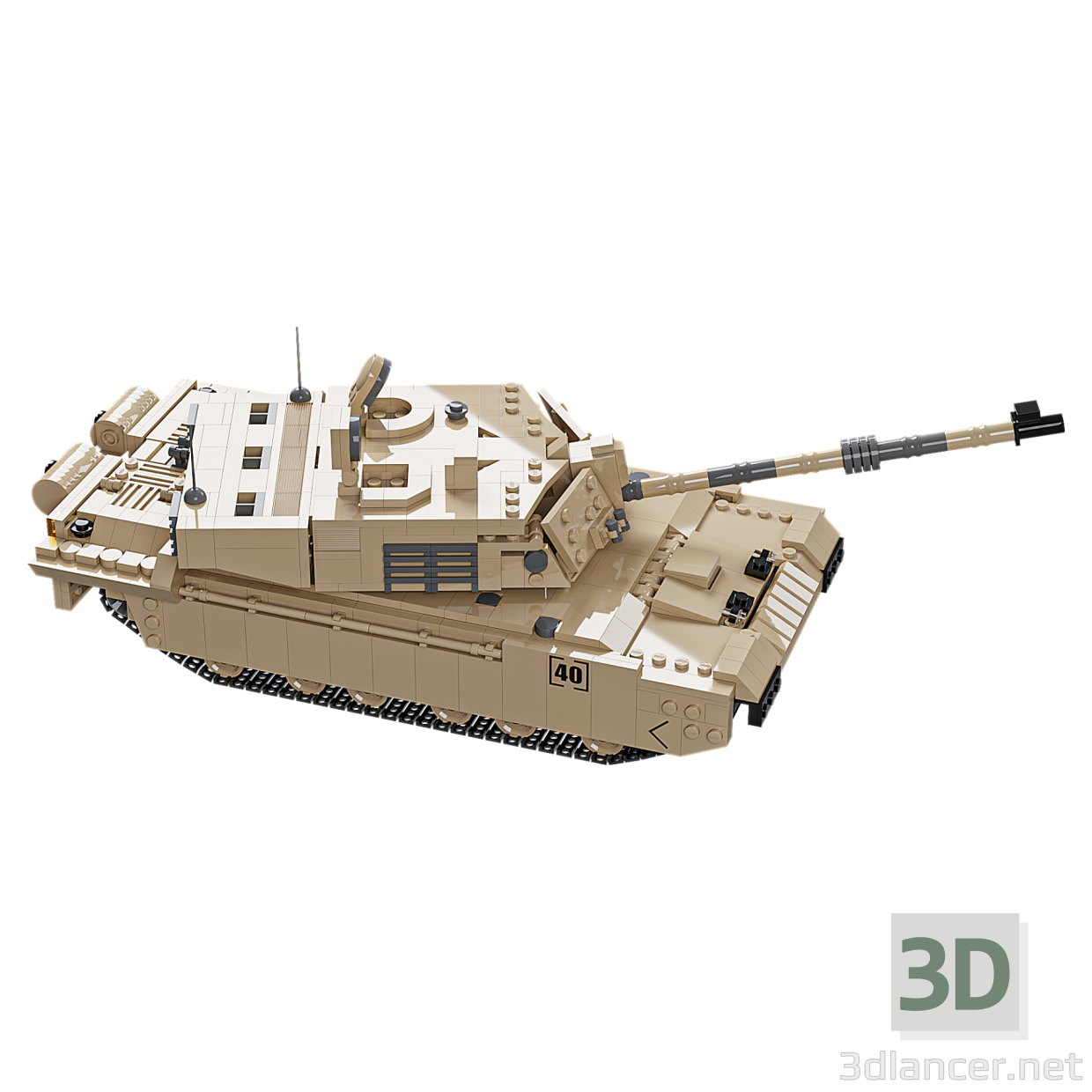Modelo 3d Tanque Challenger 2 Lego | 88062 | 3dlancer.net
