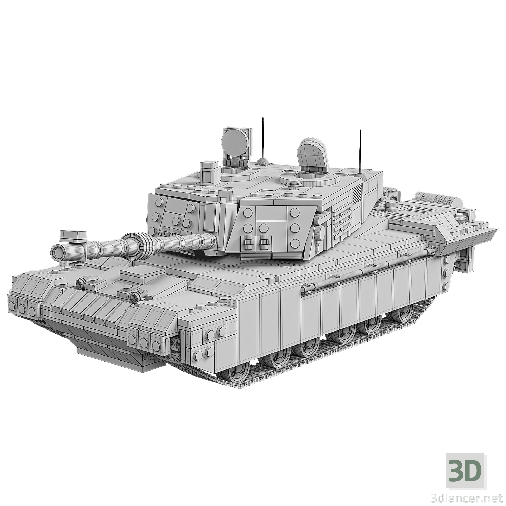 Modelo 3d Tanque Challenger 2 Lego | 88062 | 3dlancer.net