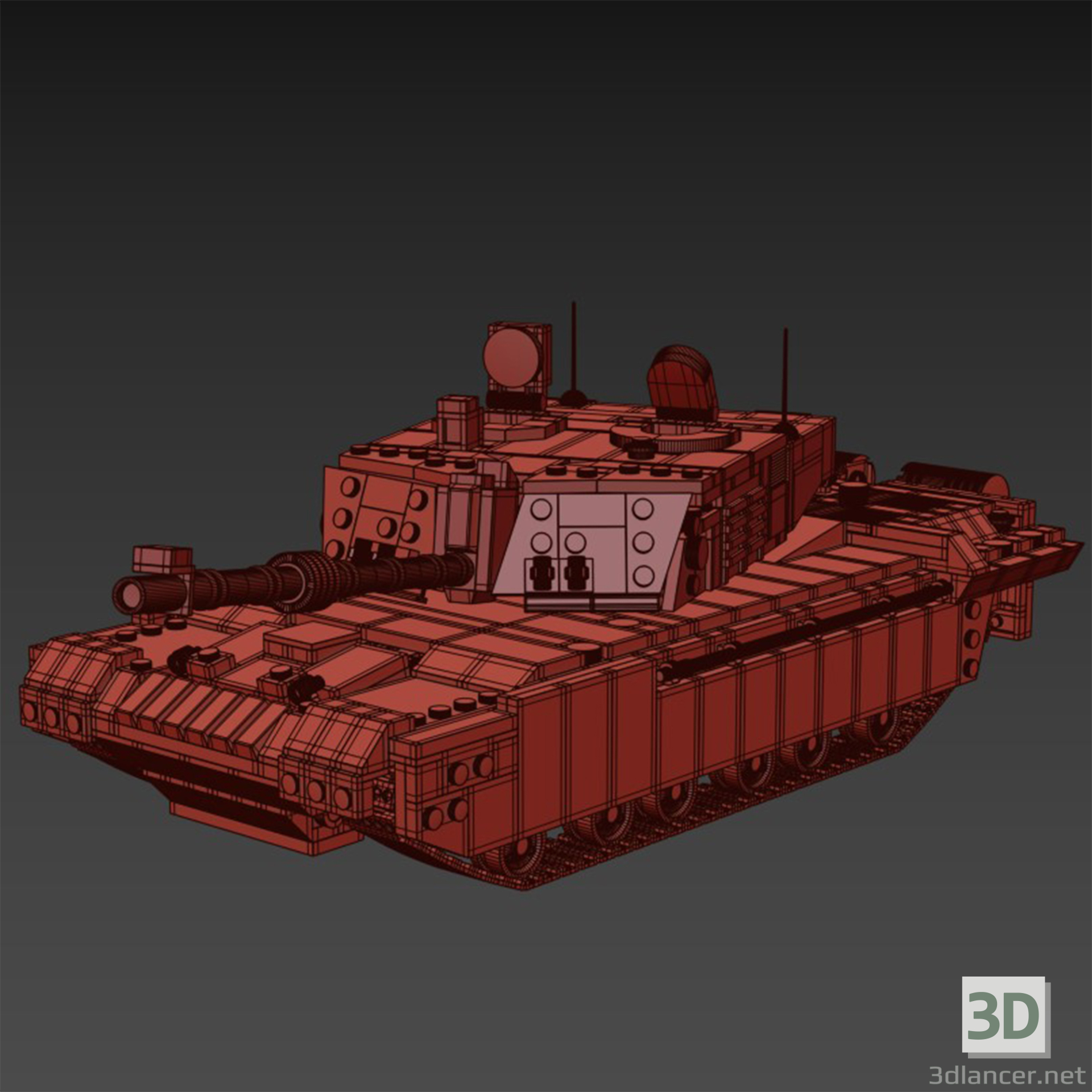 Modelo 3d Tanque Challenger 2 Lego | 88062 | 3dlancer.net