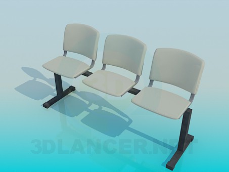 3d model Bench with individual seats | 7650 | 3dlancer.net