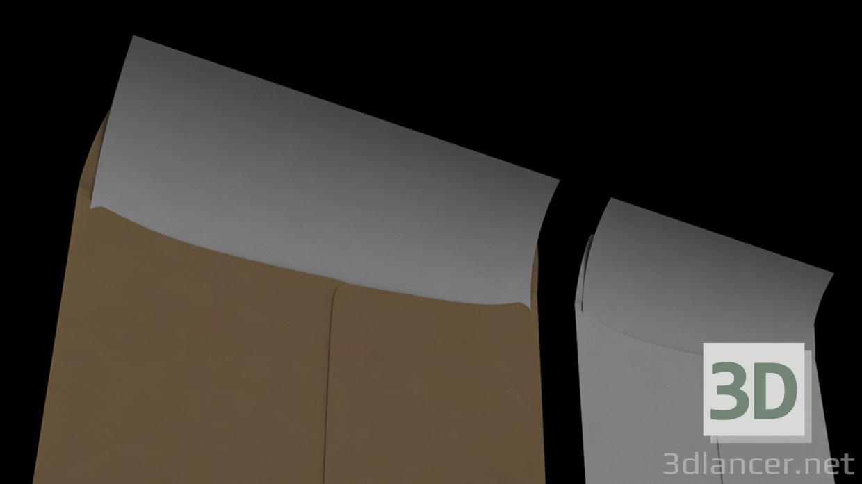 3d model Envelope with Paper | 64651 | 3dlancer.net