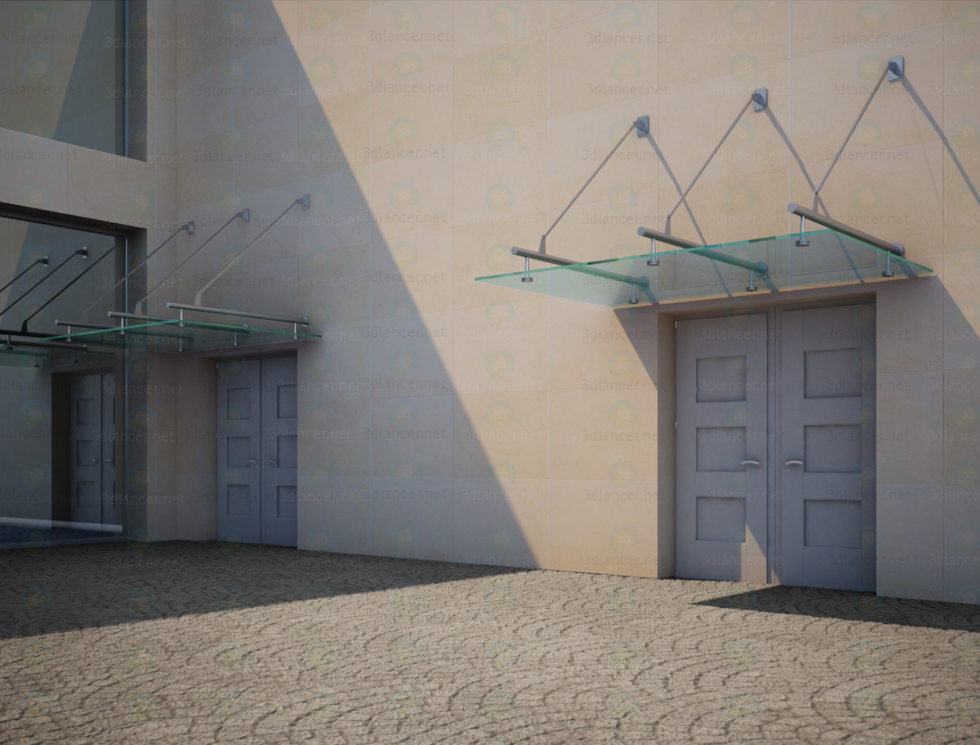 3d Model Glass Canopy 13652