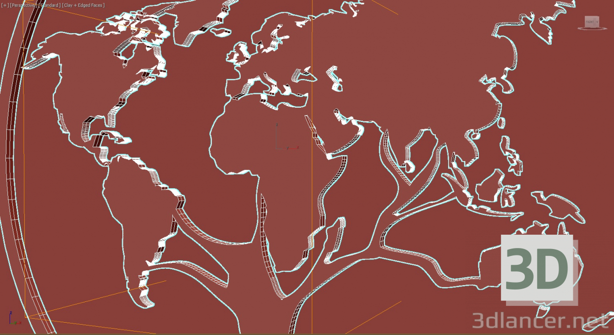 3d model Panel on the wall with backlight | 74657 | 3dlancer.net