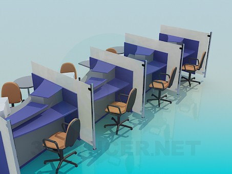 3d model Customer service desks for office | 7665 | 3dlancer.net