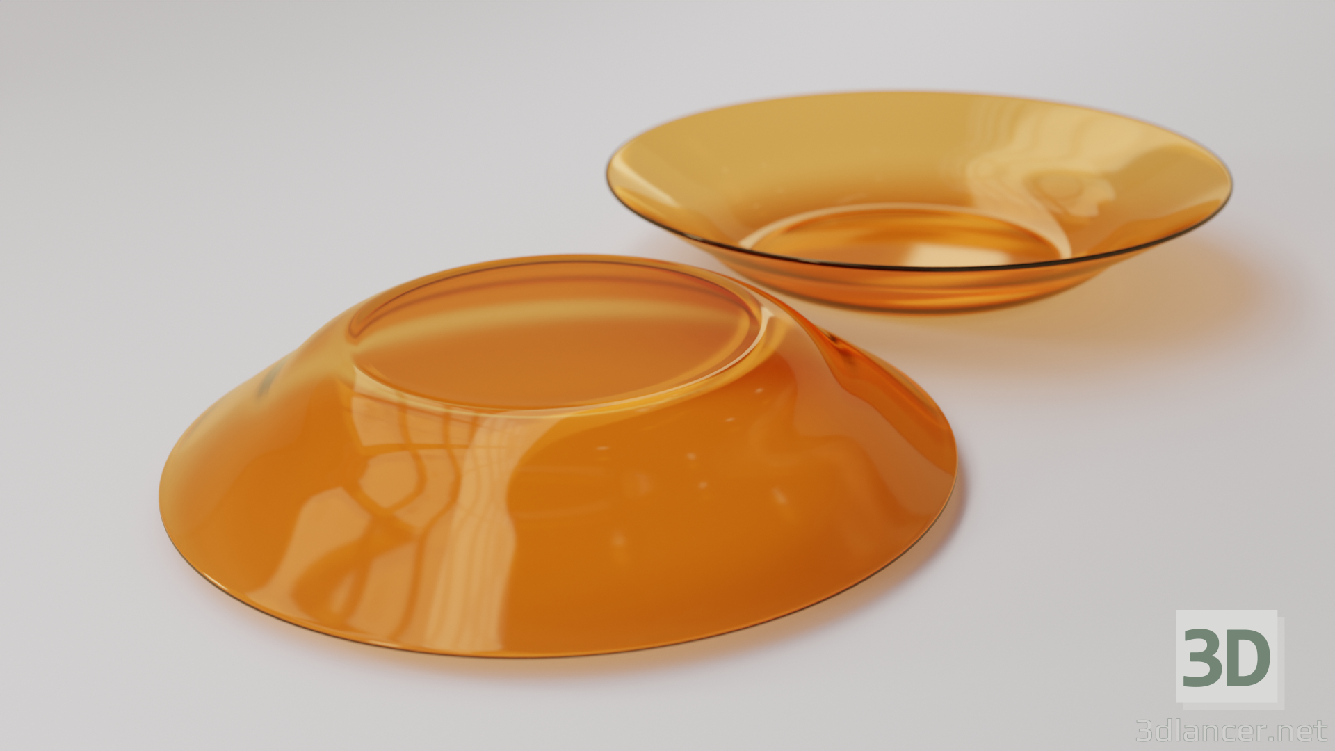 3d Model Glass Plate 78684