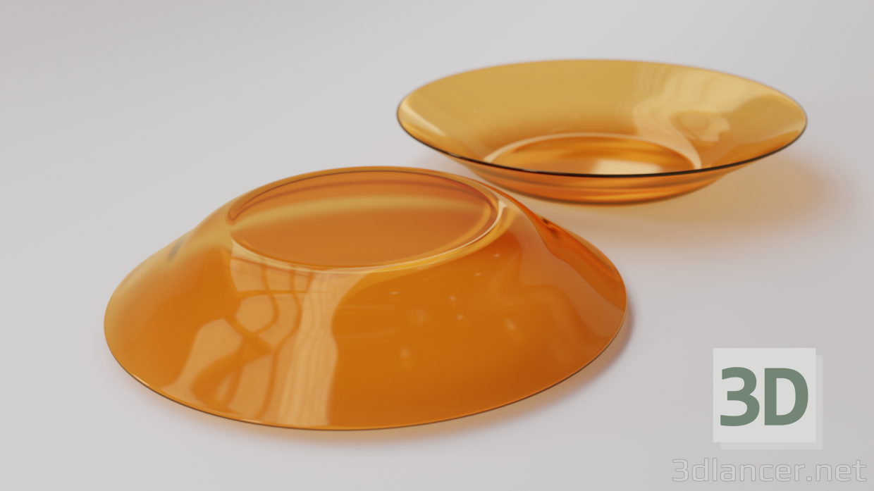 3d Model Glass Plate 78684
