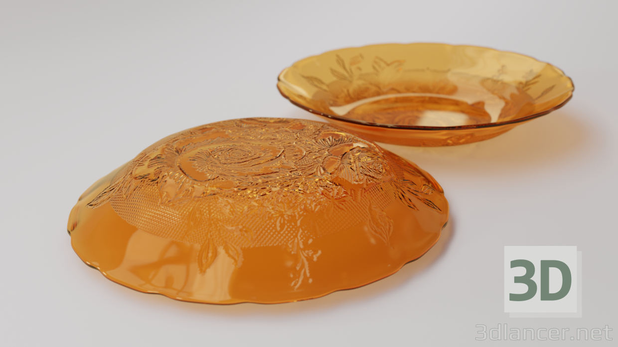 3d Model Glass Plate 78684