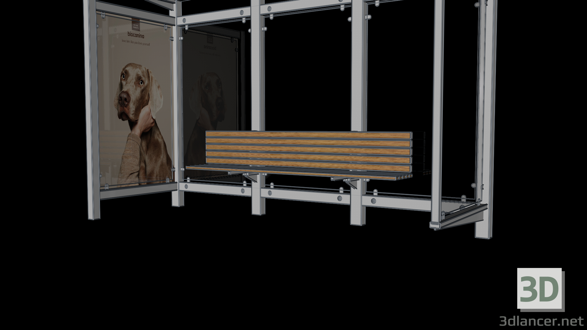 3D модель Bus stop Low-poly 3D model | 44695 | 3dlancer.net