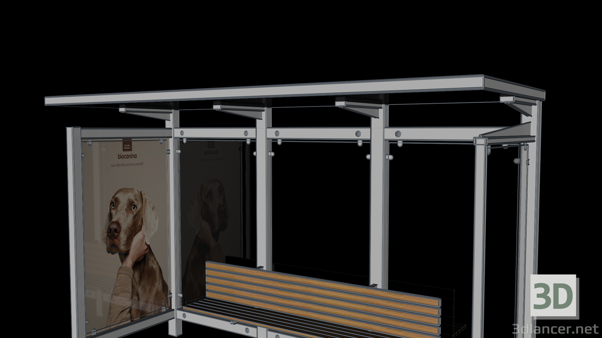 3D модель Bus stop Low-poly 3D model | 44695 | 3dlancer.net