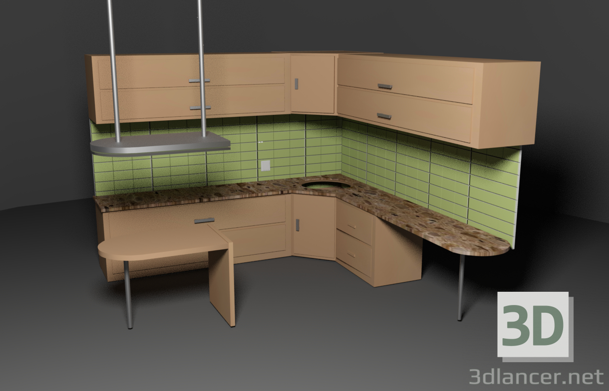 3d model Kitchen | 60070 | 3dlancer.net