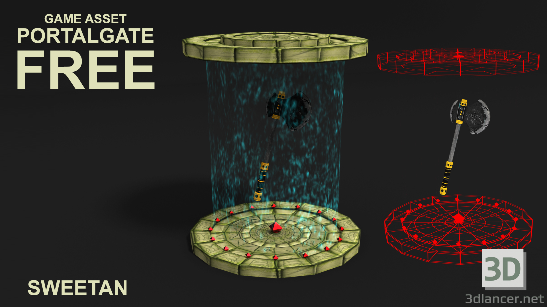 3d model game Portal Gate low poly | 24711 | 3dlancer.net