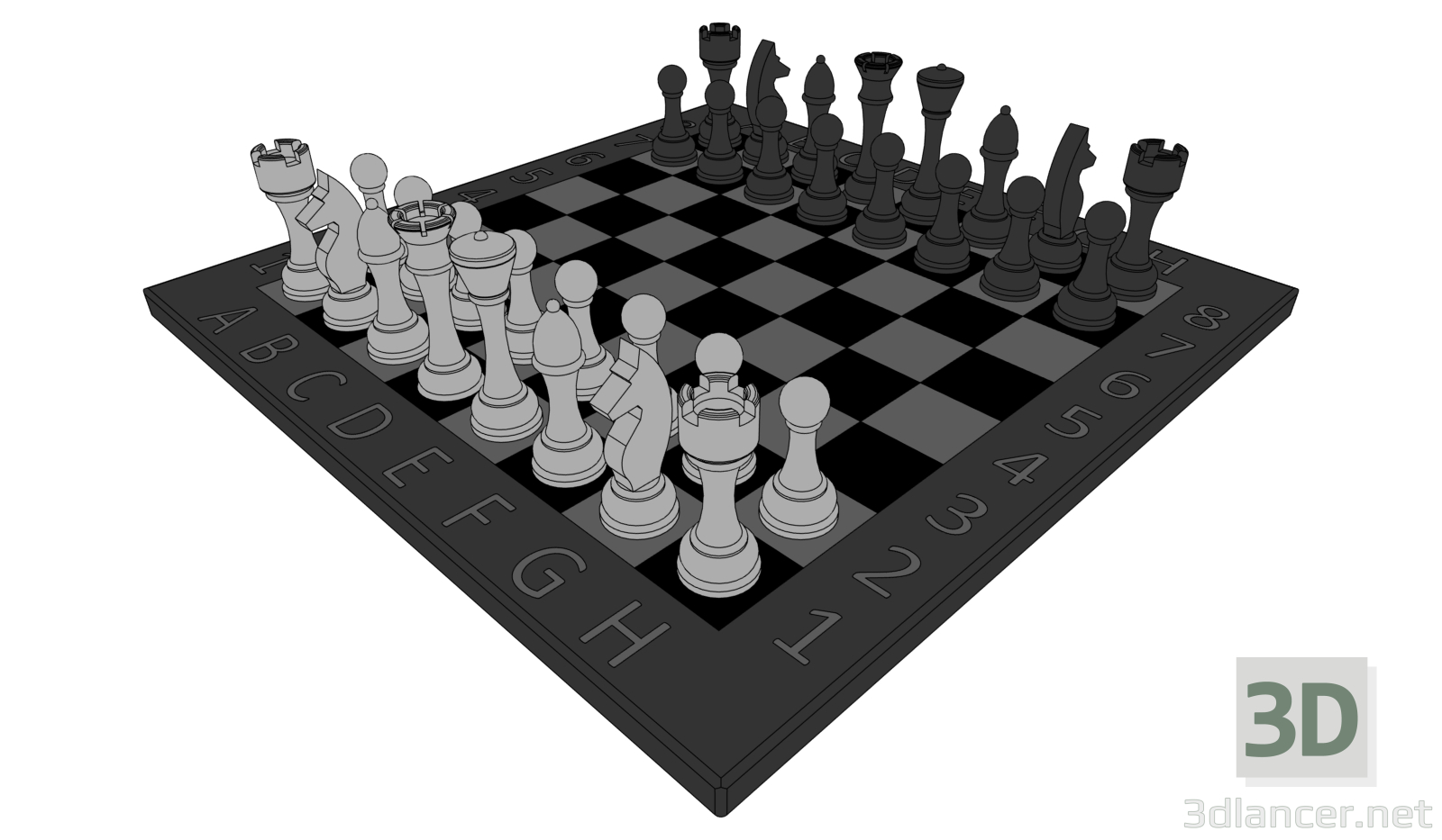 3d model chess board | 78716 | 3dlancer.net