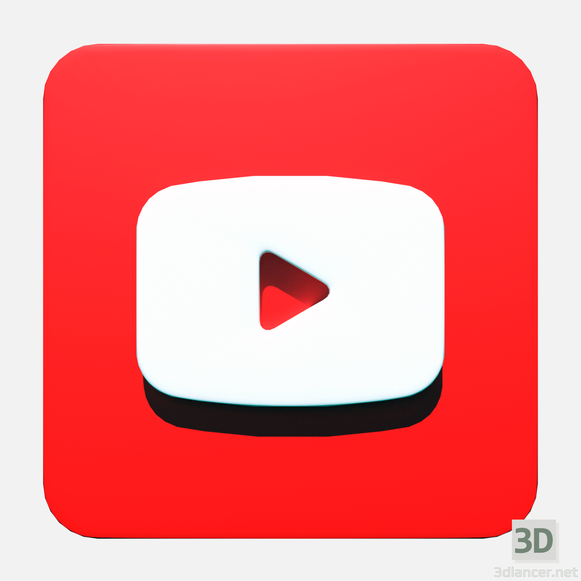 3d model Youtube logo square rounded | 102733 | 3dlancer.net