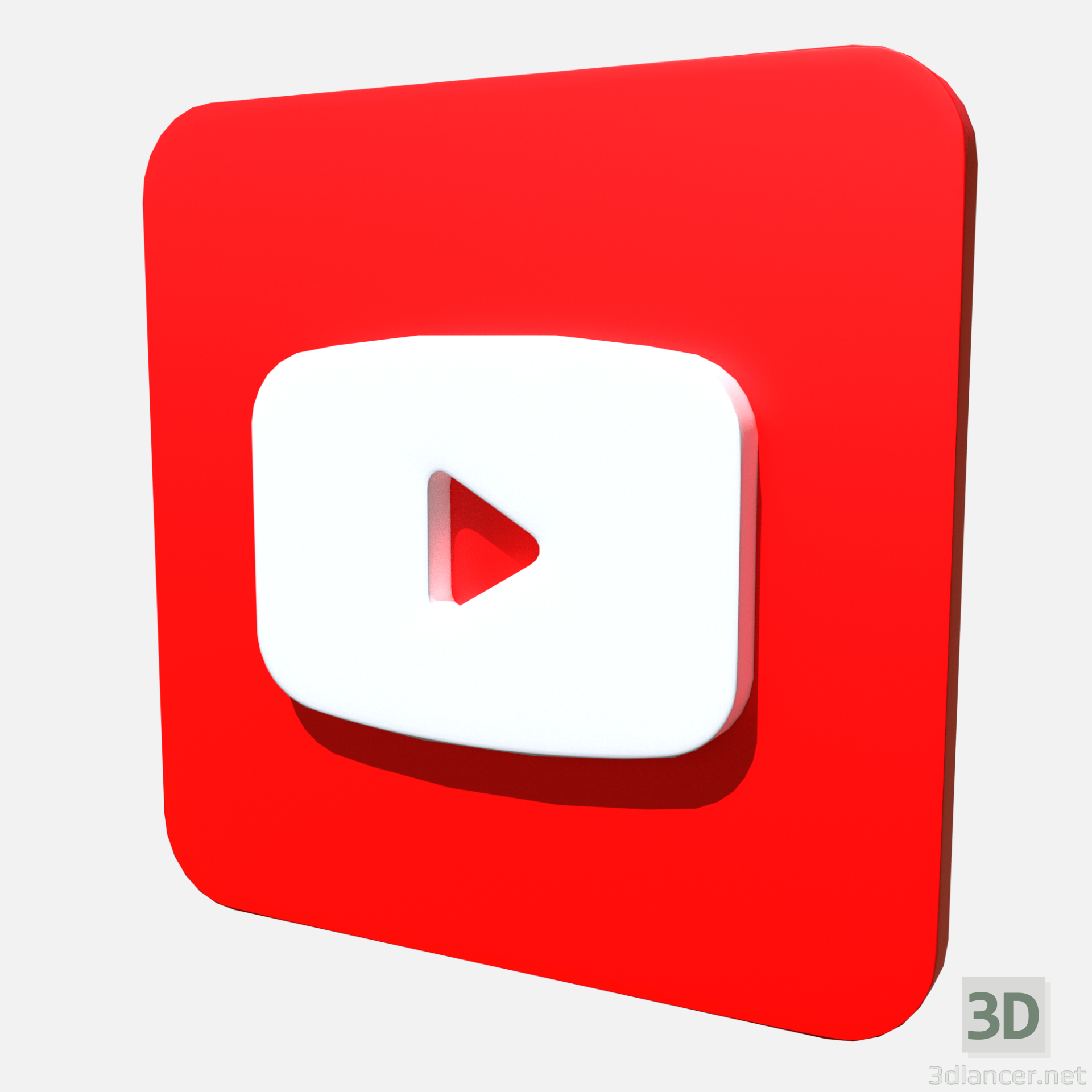 3d model Youtube logo square rounded | 102733 | 3dlancer.net