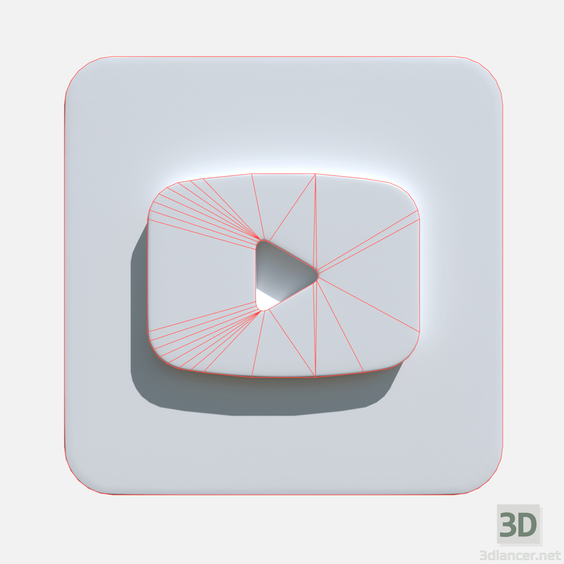 3d model Youtube logo square rounded | 102733 | 3dlancer.net