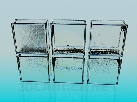 3d model Glass inserts in the wall | 1740 | 3dlancer.net