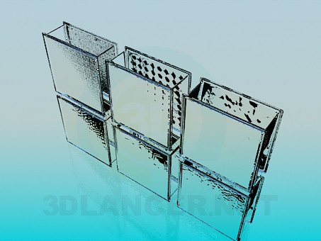 3d model Glass inserts in the wall | 1740 | 3dlancer.net
