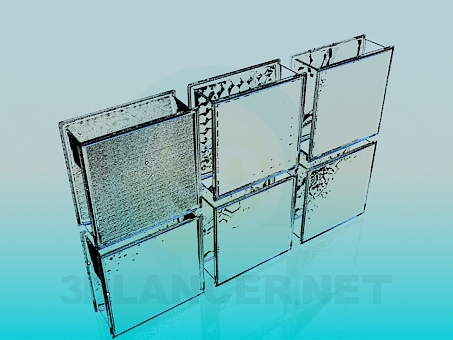3d model Glass inserts in the wall | 1740 | 3dlancer.net