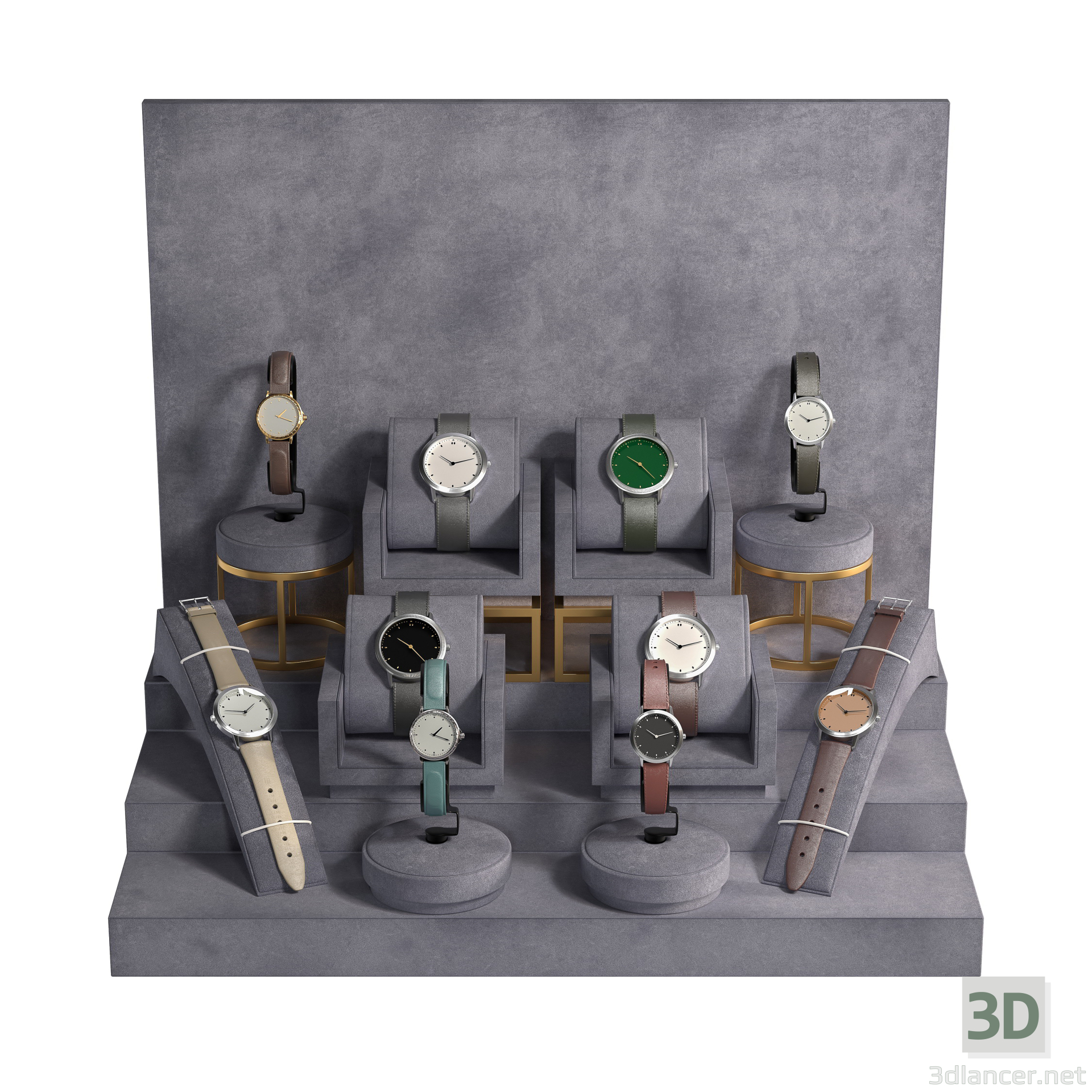 3d model Luxury Watch Display 3d model | 91075 | 3dlancer.net
