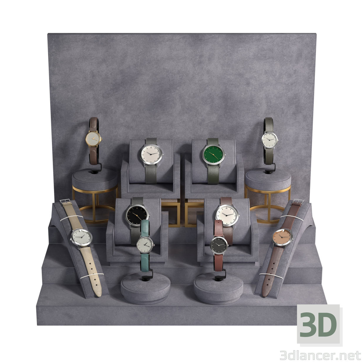 3d model Luxury Watch Display 3d model | 91075 | 3dlancer.net