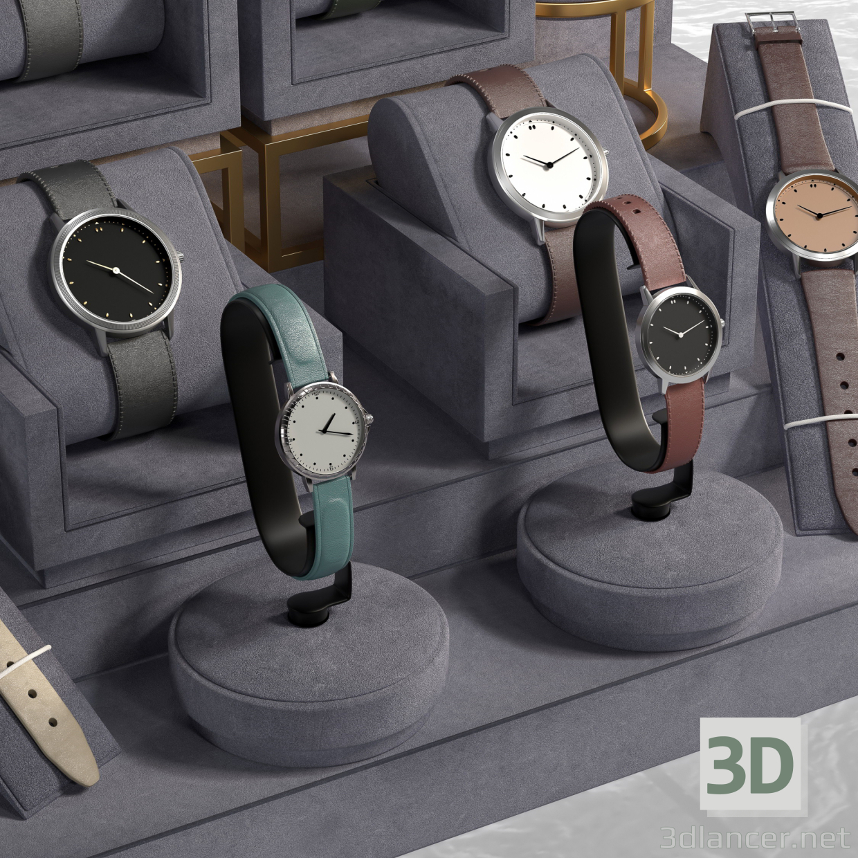 3d model Luxury Watch Display 3d model | 91075 | 3dlancer.net