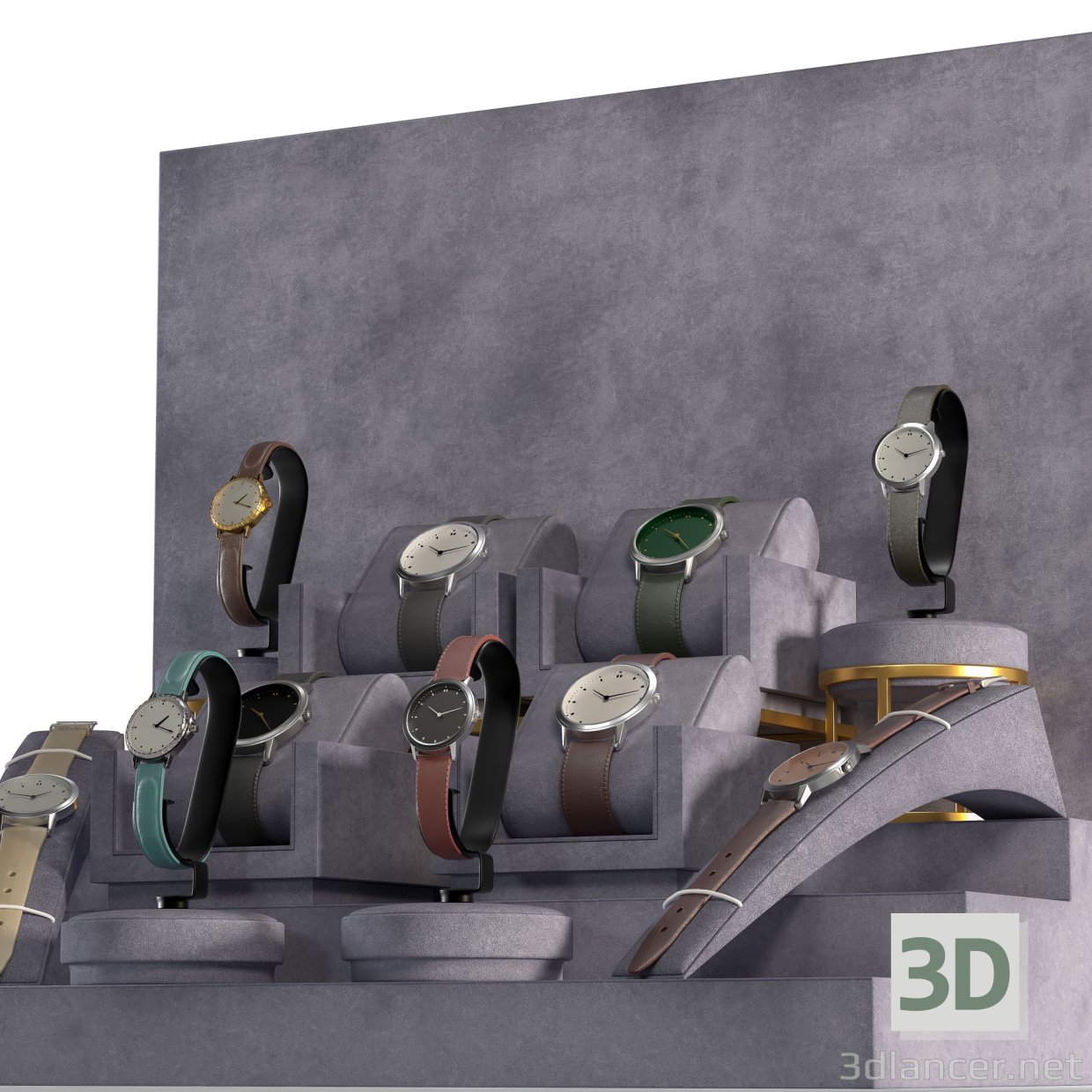3d model Luxury Watch Display 3d model | 91075 | 3dlancer.net