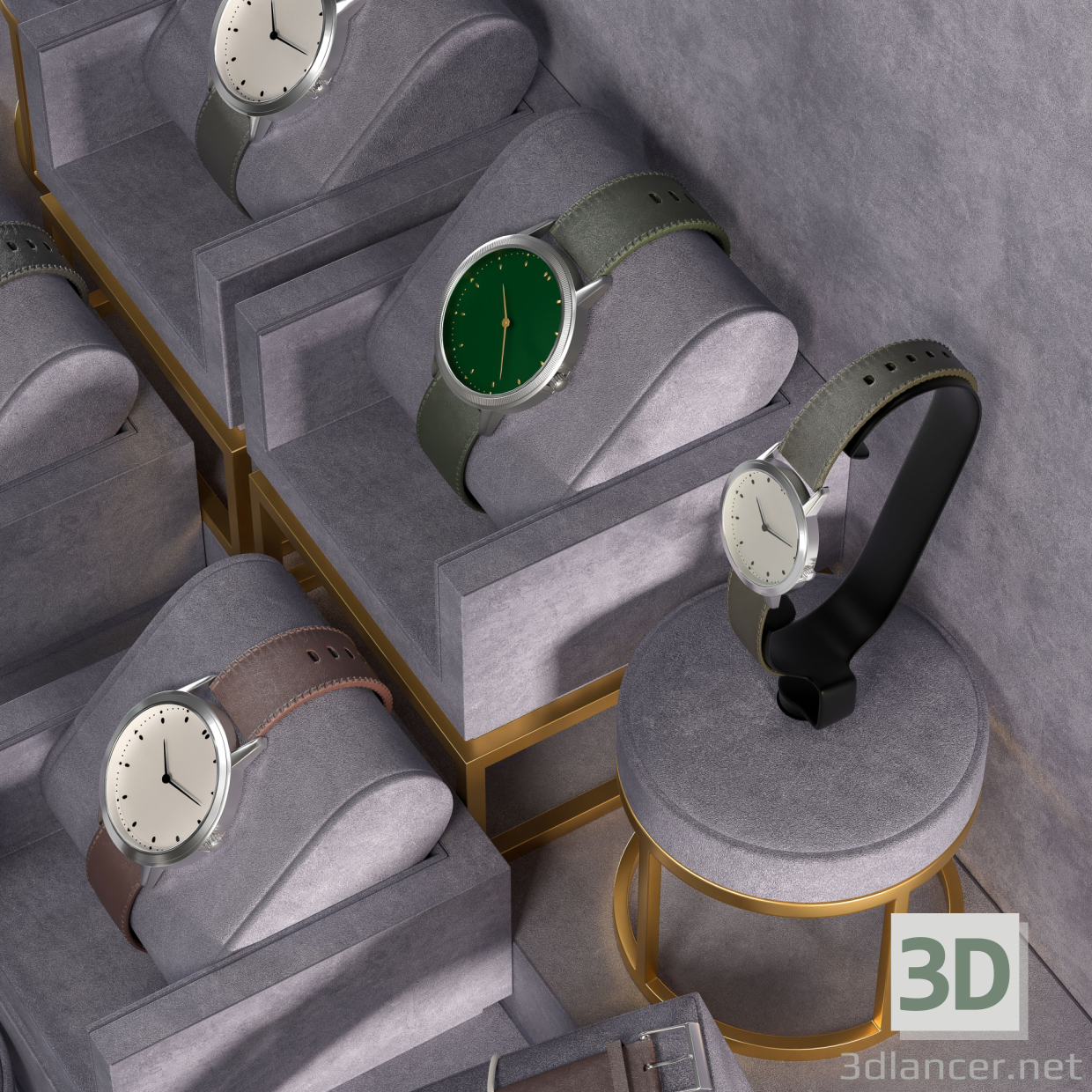 3d model Luxury Watch Display 3d model | 91075 | 3dlancer.net