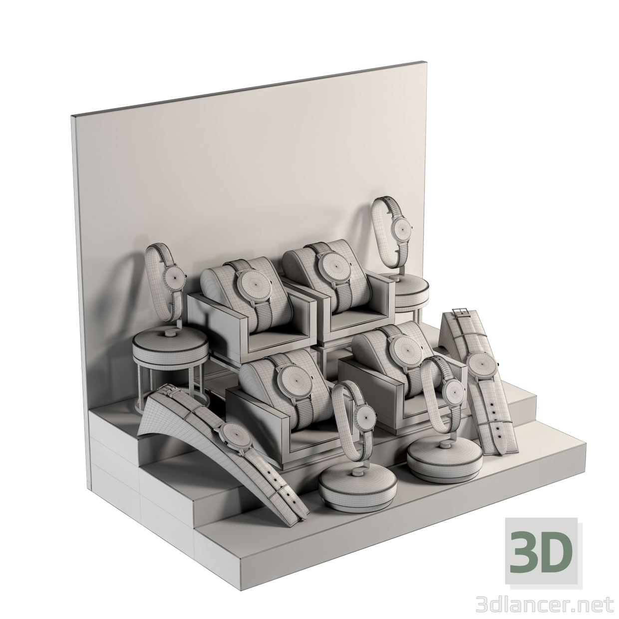 3d model Luxury Watch Display 3d model | 91075 | 3dlancer.net