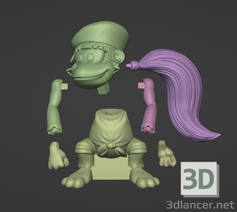 3d model Chess Pack Dixie Kong DKC3 Rareware era | 85760 | 3dlancer.net