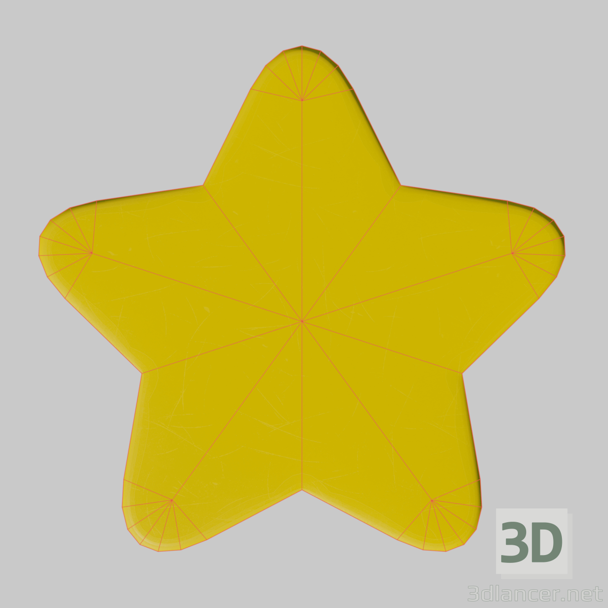 3d model simple star rounded corners | 86077 | 3dlancer.net