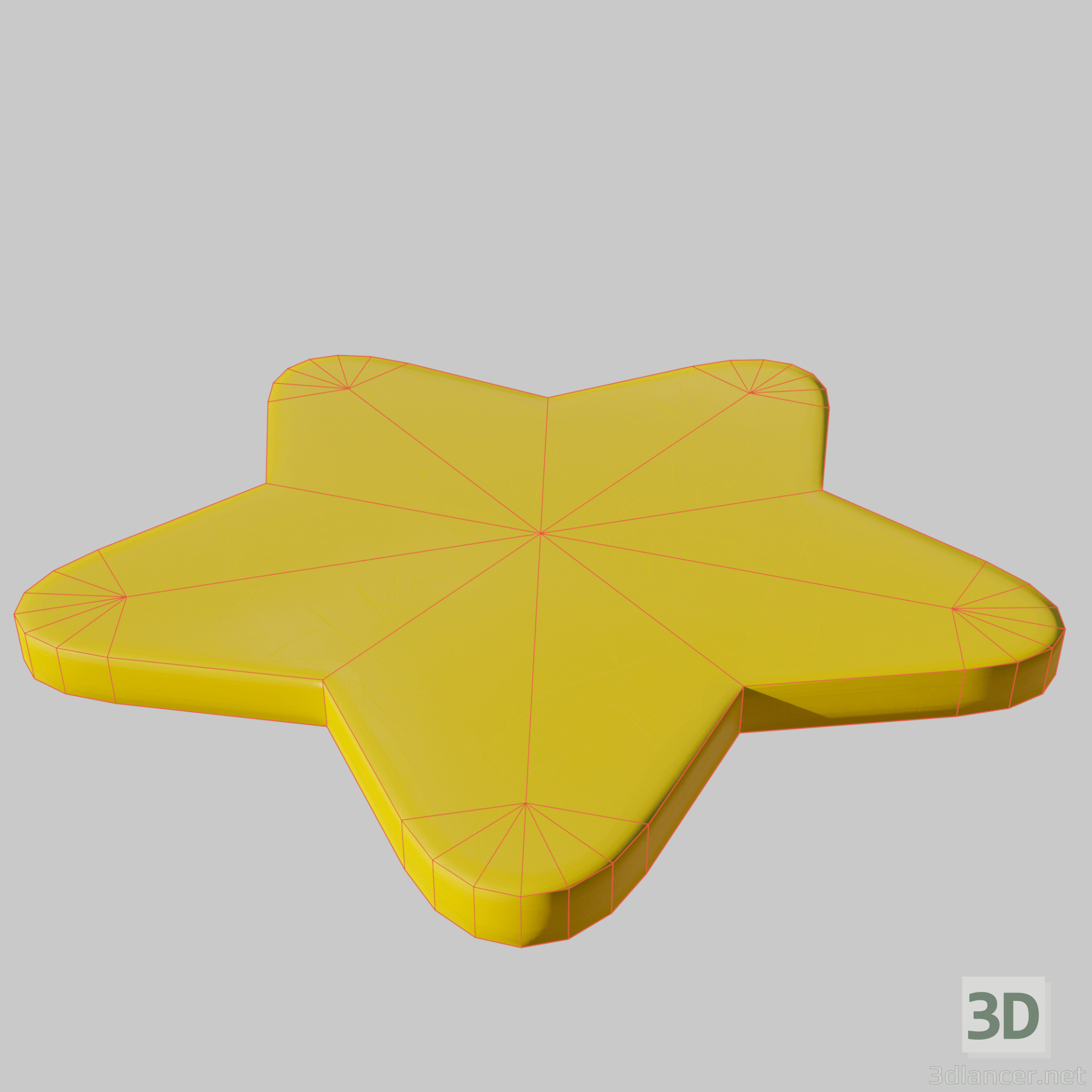 3d model simple star rounded corners | 86077 | 3dlancer.net