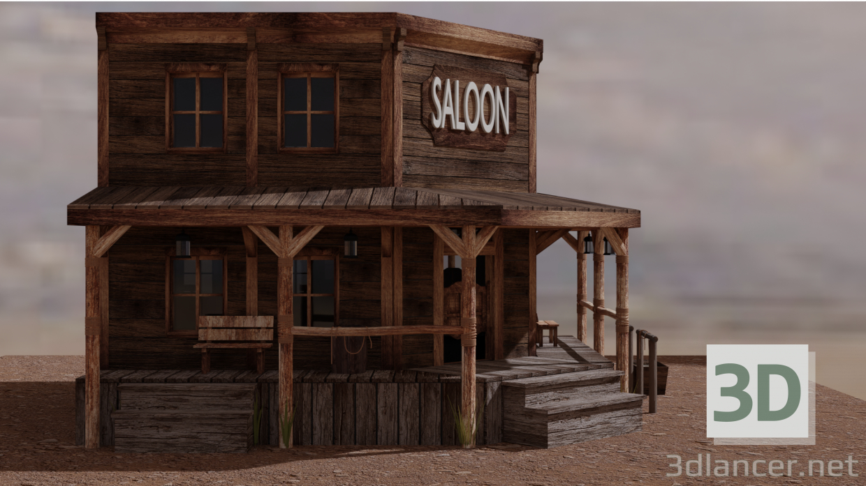 3d model Saloon wild west | 54795 | 3dlancer.net