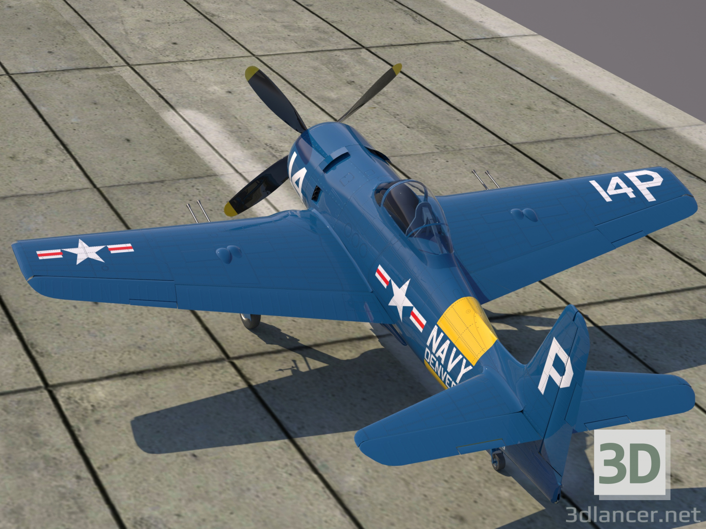 3d model Grumman F8F-2 Bearcat | 62796 | 3dlancer.net