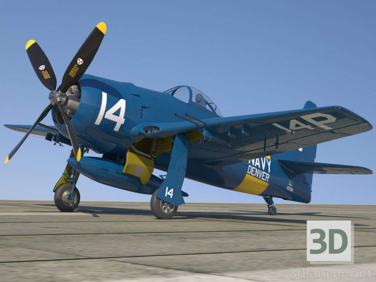 3d model Grumman F8F-2 Bearcat | 62796 | 3dlancer.net