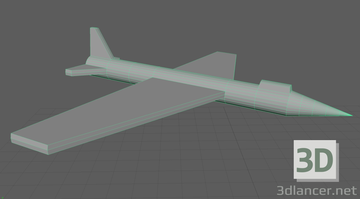 3d model low poly plane | 89796 | 3dlancer.net