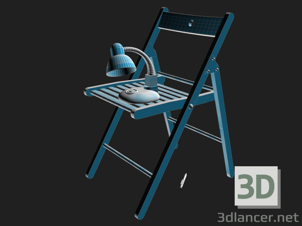 3d model Chair and lamp | 20080 | 3dlancer.net
