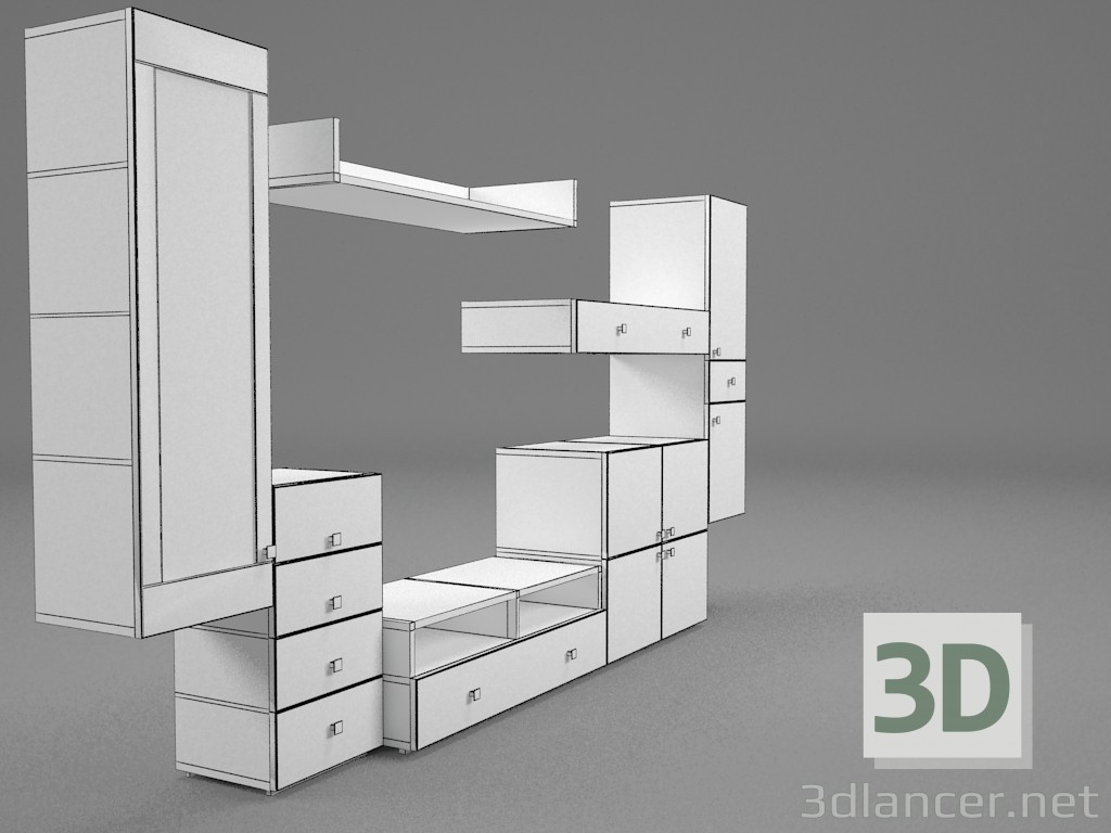 3d model Modular wall | 15805 | 3dlancer.net