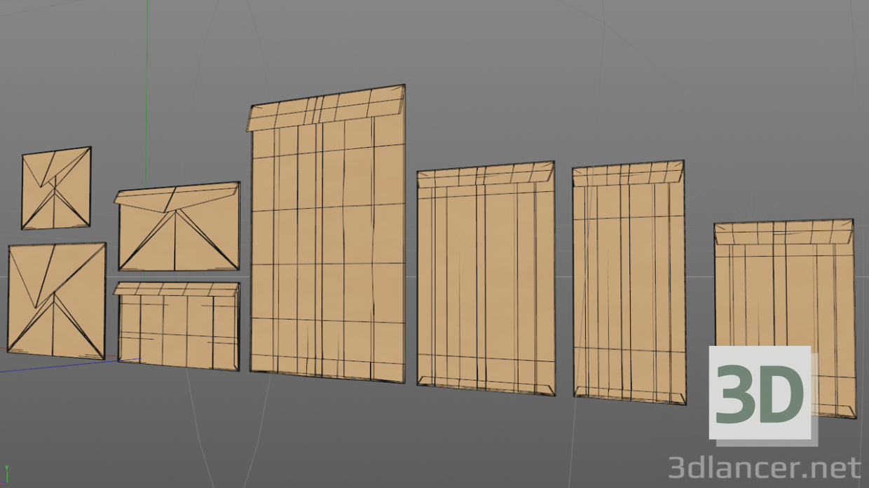 3d model 3D Envelopes (Different Sizes) | 28808 | 3dlancer.net