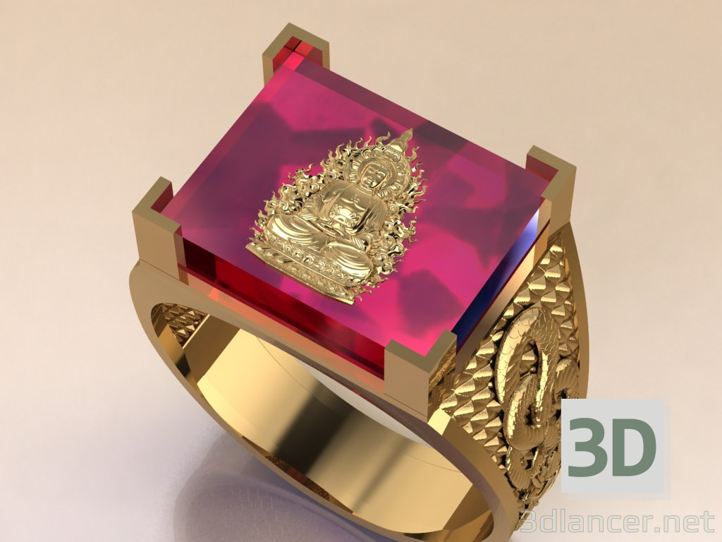 3d model buddha ring | 77821 | 3dlancer.net