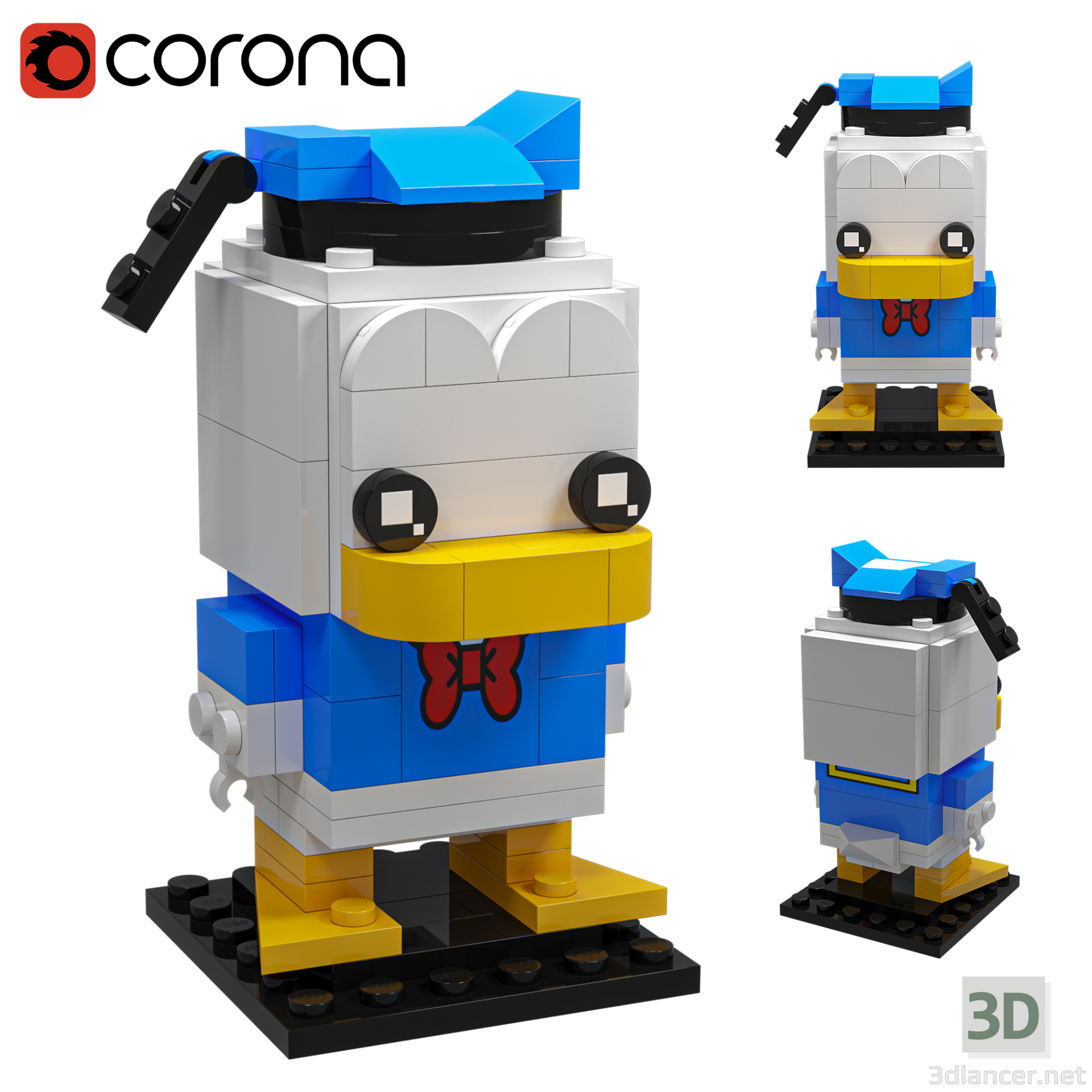 3d model Lego Donald Duck | 92835 | 3dlancer.net