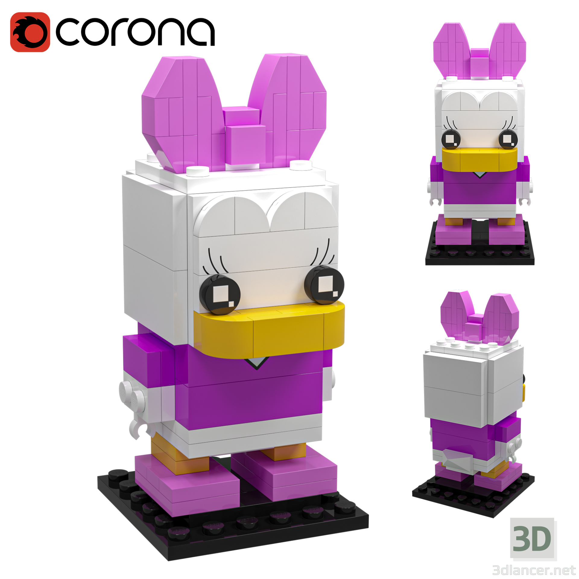 Modèle 3D Lego Daisy Canard | 92836 | 3dlancer.net