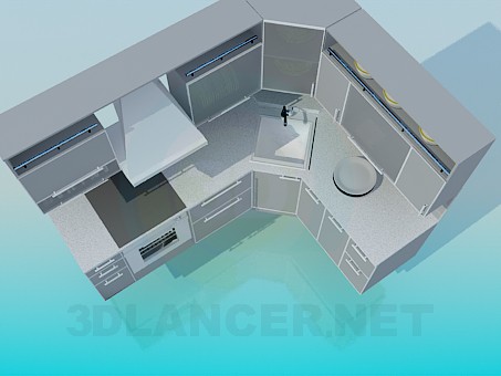 3d model A small kitchen | 7848 | 3dlancer.net