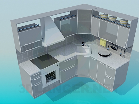 3d model A small kitchen | 7848 | 3dlancer.net