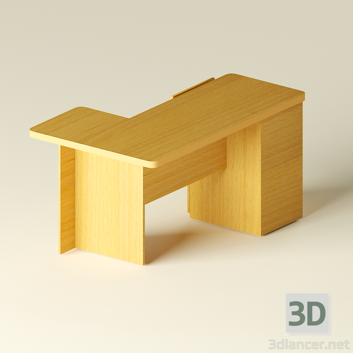 3d модель компьютерный стол угловой | 21855 | 3dlancer.net