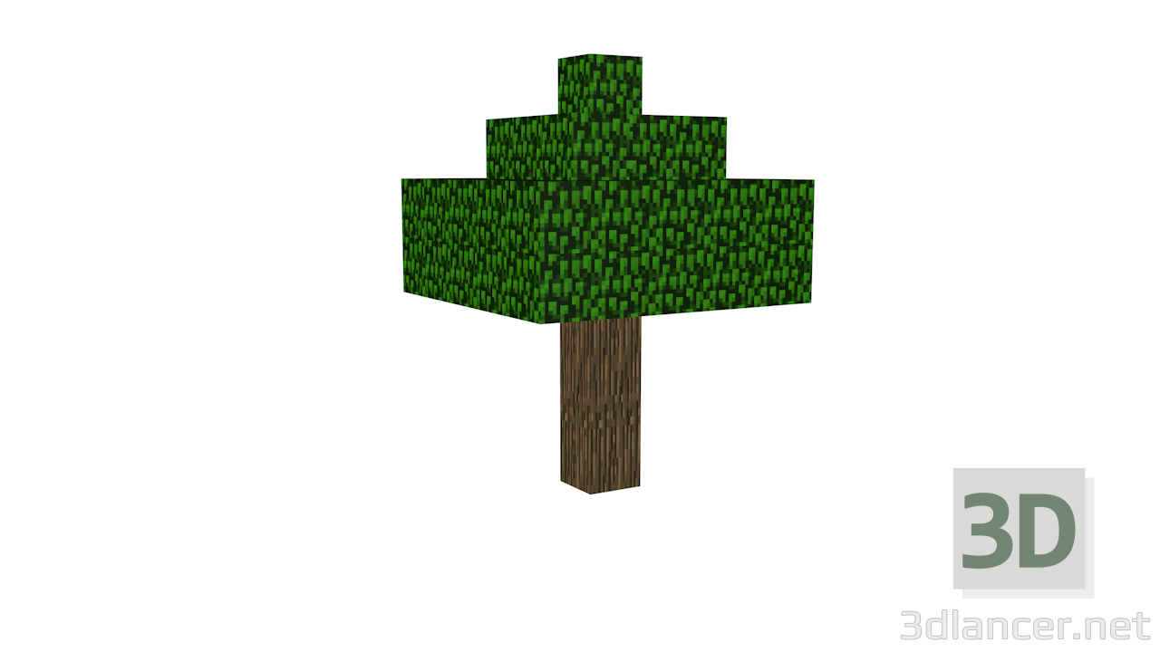 3d model Oak minecraft 3D | 80891 | 3dlancer.net