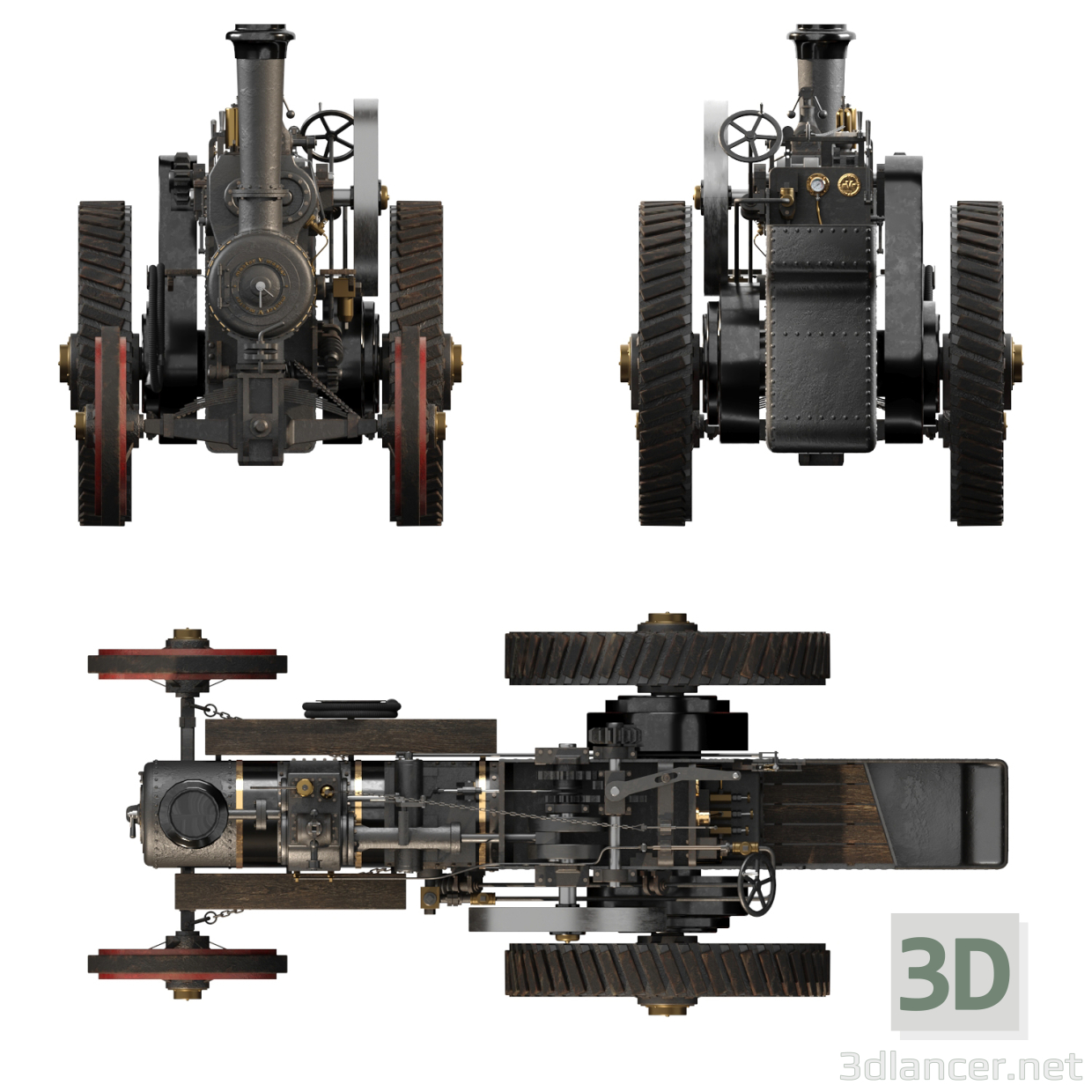 3d model Steam car | 90908 | 3dlancer.net