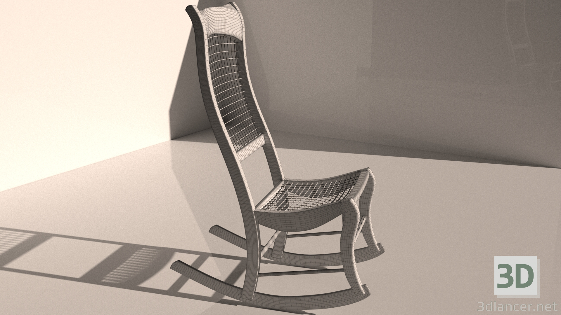 3d model Rocking chair. | 28918 | 3dlancer.net