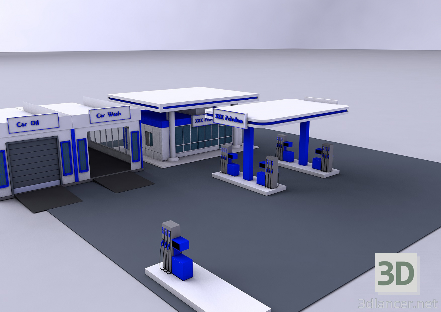 3d model Gas station | 19932 | 3dlancer.net