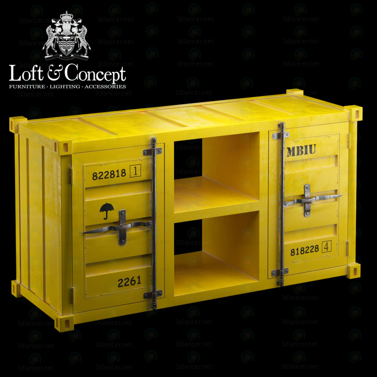 3d model TV tables LOFT TV CONTAINER (4 COLORS) | 11937 | 3dlancer.net